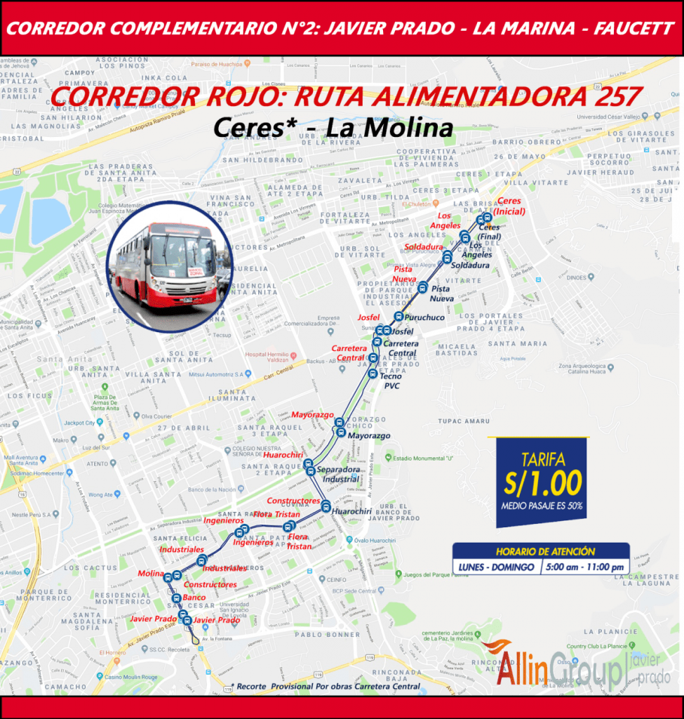 RUTAS – CORREDOR ROJO